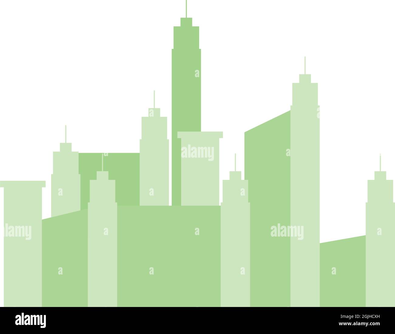 green city buildings on white background Stock Vector Image & Art - Alamy