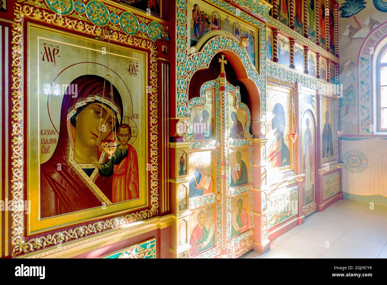 Moscow, Russia - October, 25, 2019: Interior view of the church ...