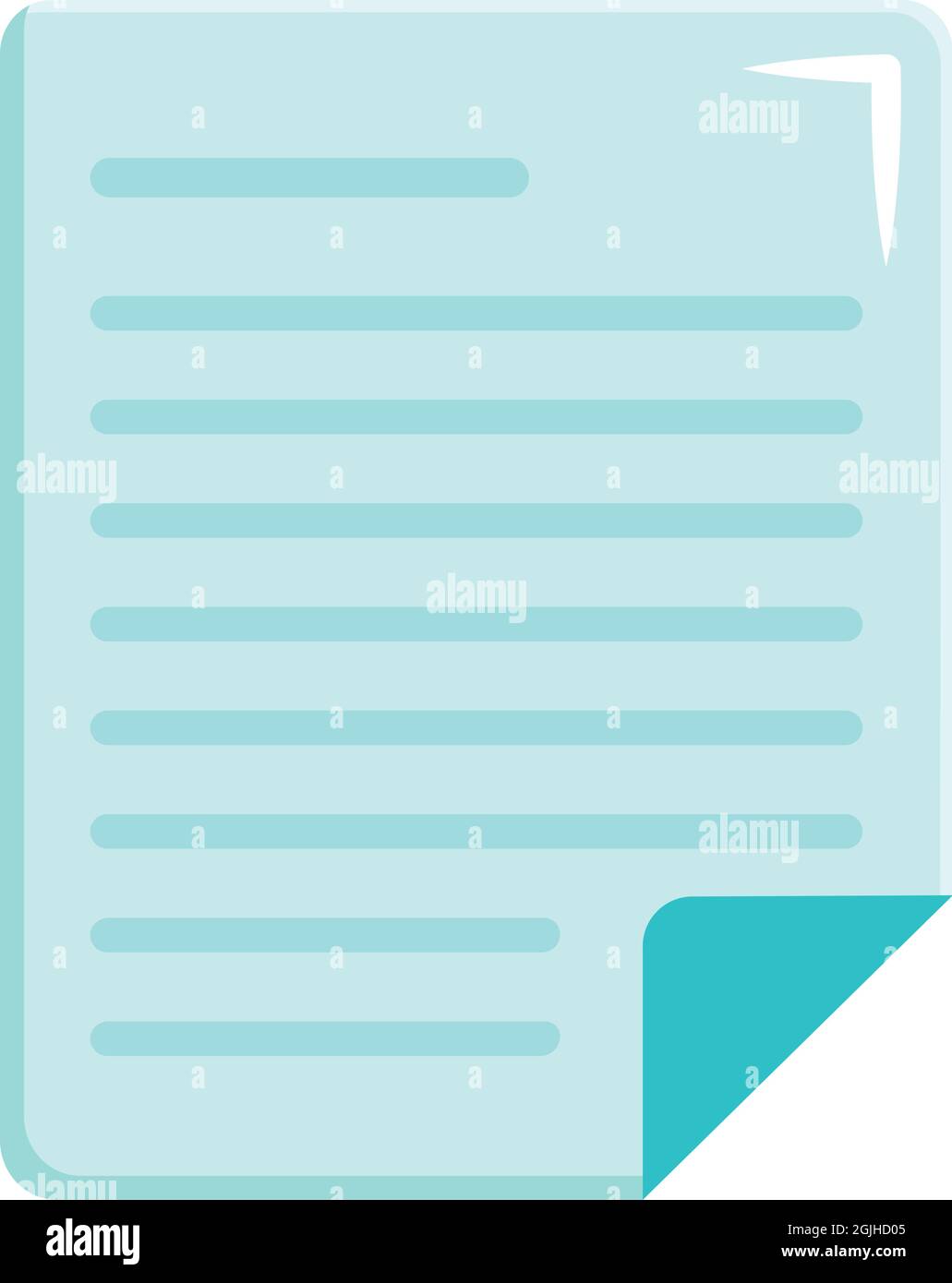 document page icon on white background Stock Vector Image & Art - Alamy