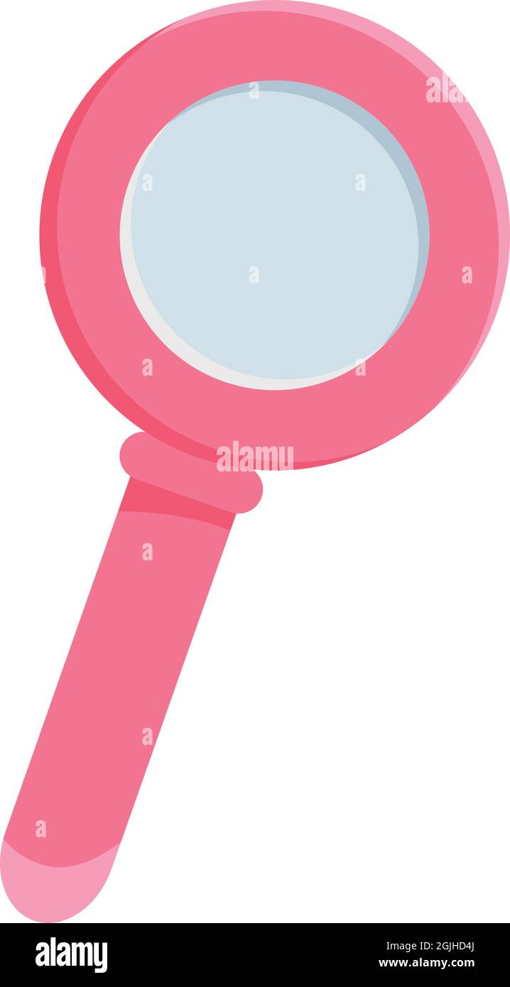 pink magnifying glass icon on white background Stock Vector Image & Art ...