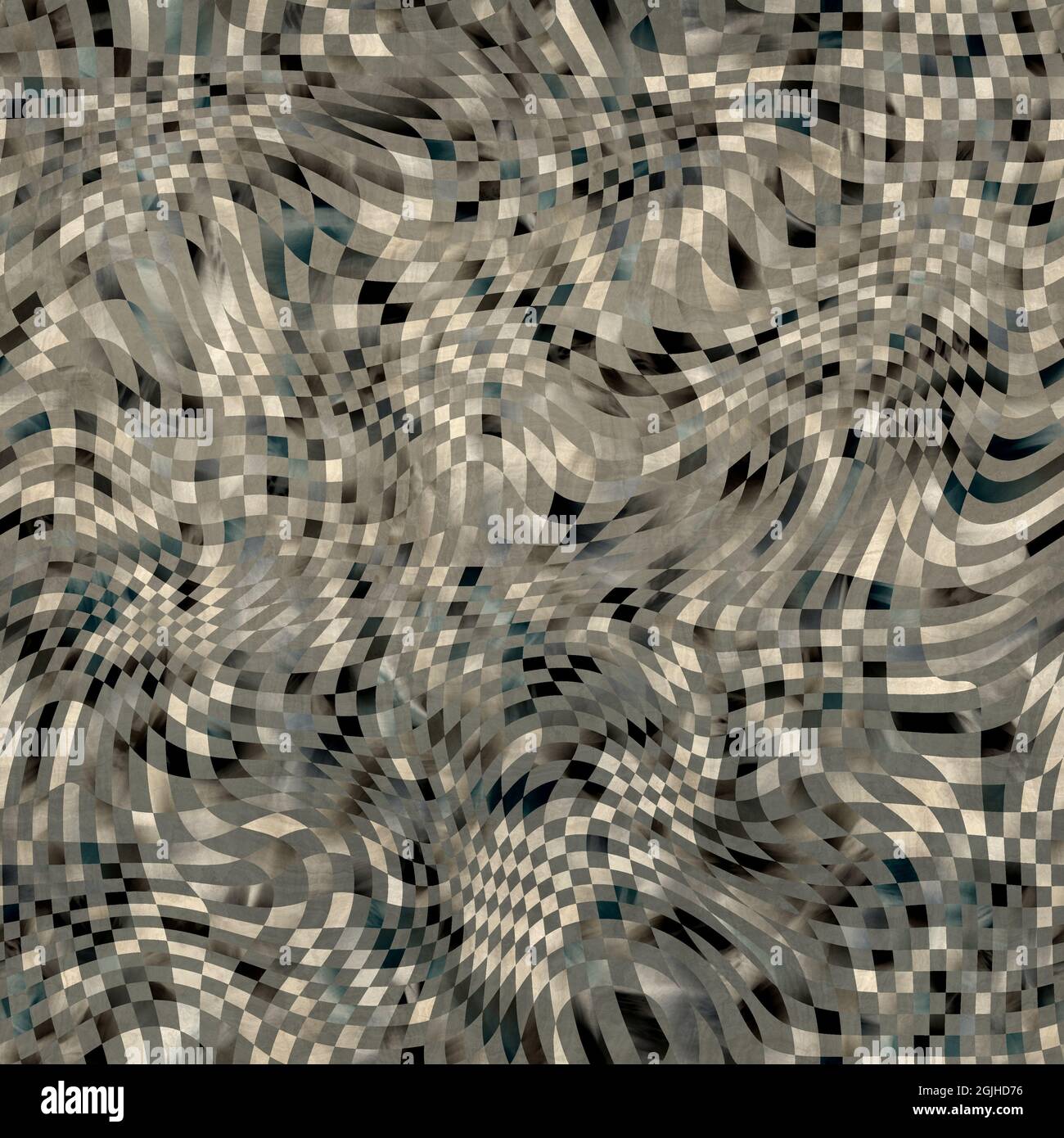 Seamless abstract wavy distorted check pattern for print Stock Photo ...