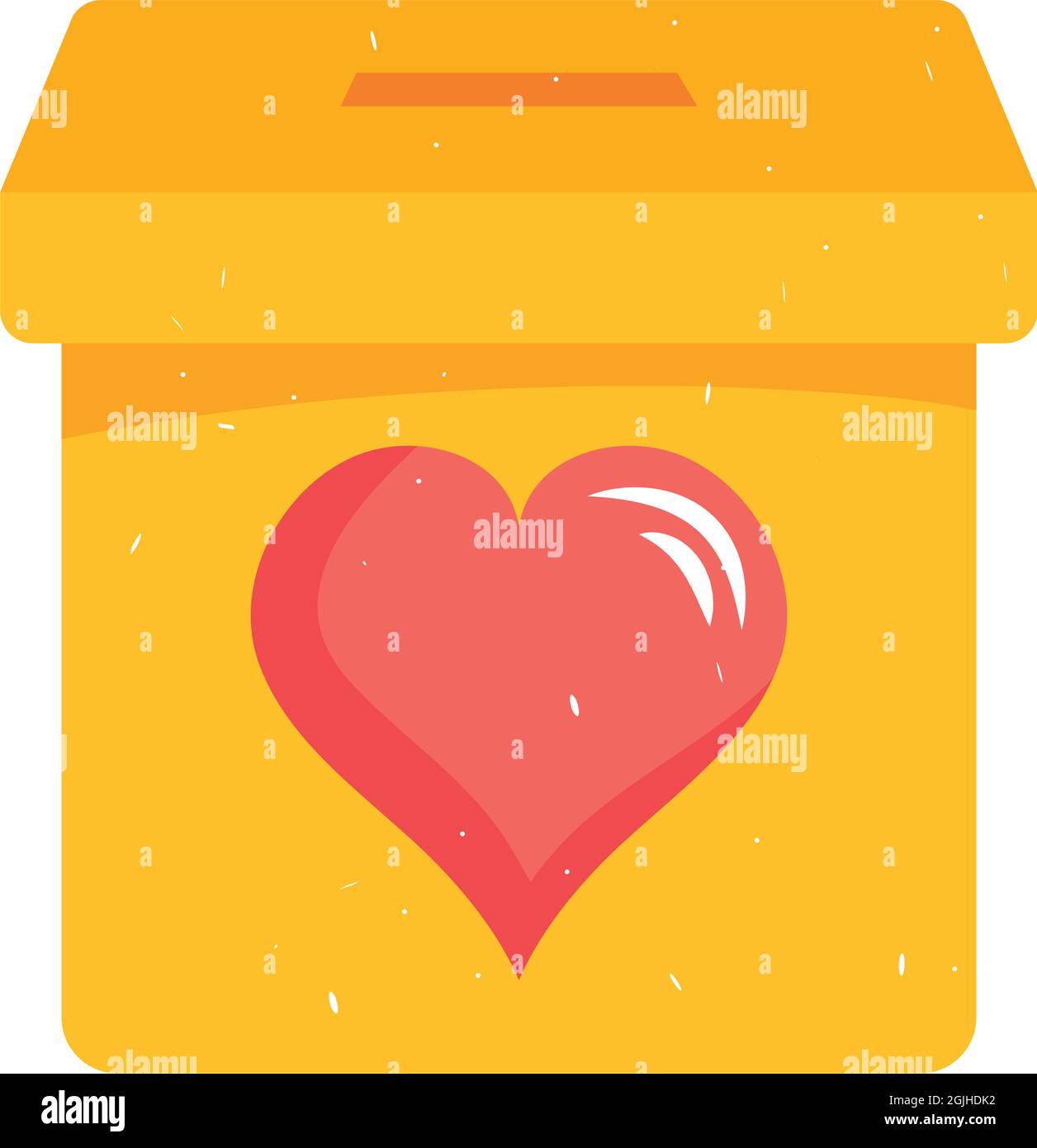 donation box with heart icon Stock Vector Image & Art - Alamy
