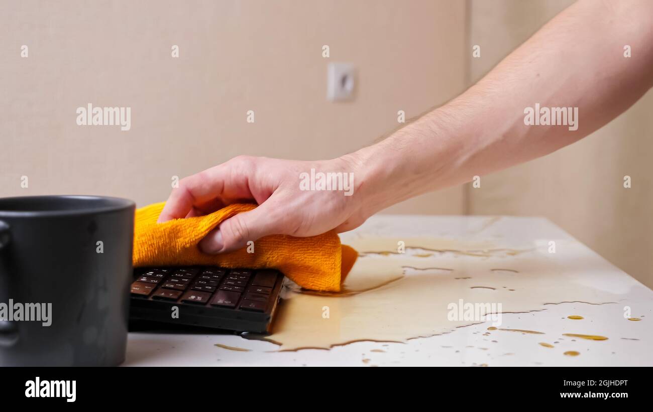 Overturned cup spilled coffee hi-res stock photography and images - Alamy