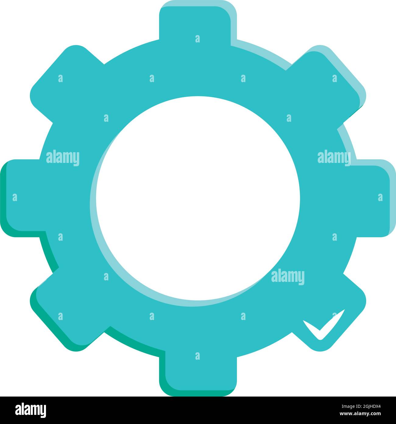gear wheel icon on white background Stock Vector Image & Art - Alamy