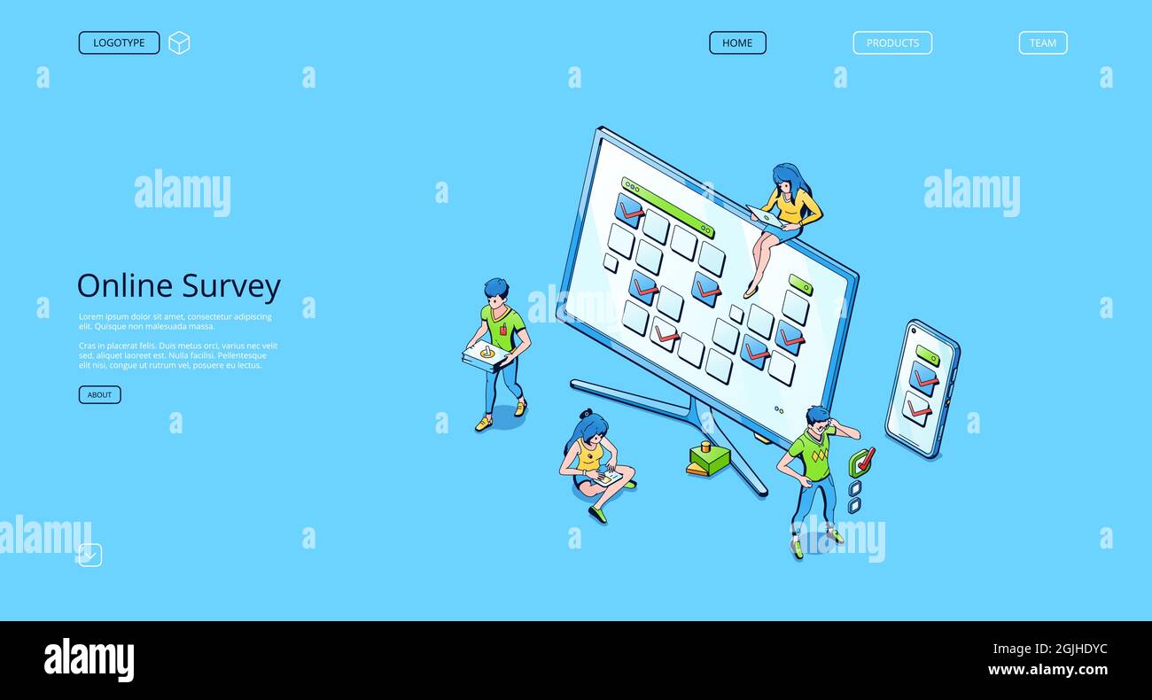 Online survey website. Web service with questionnaire, checklist or ...