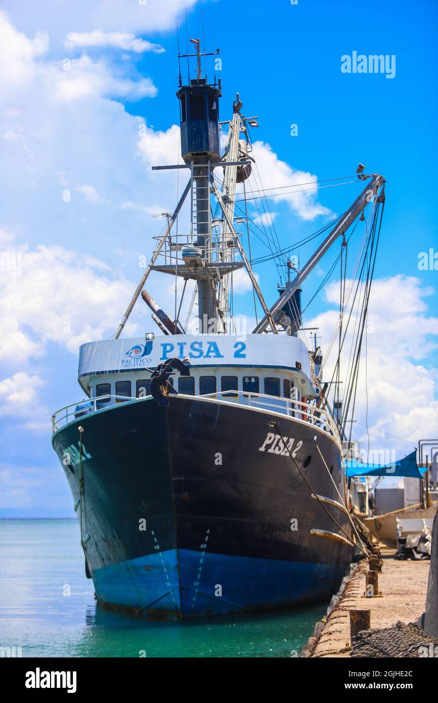 Fishing boat or sardine called Pisa II of the sardine company Pacifico ...