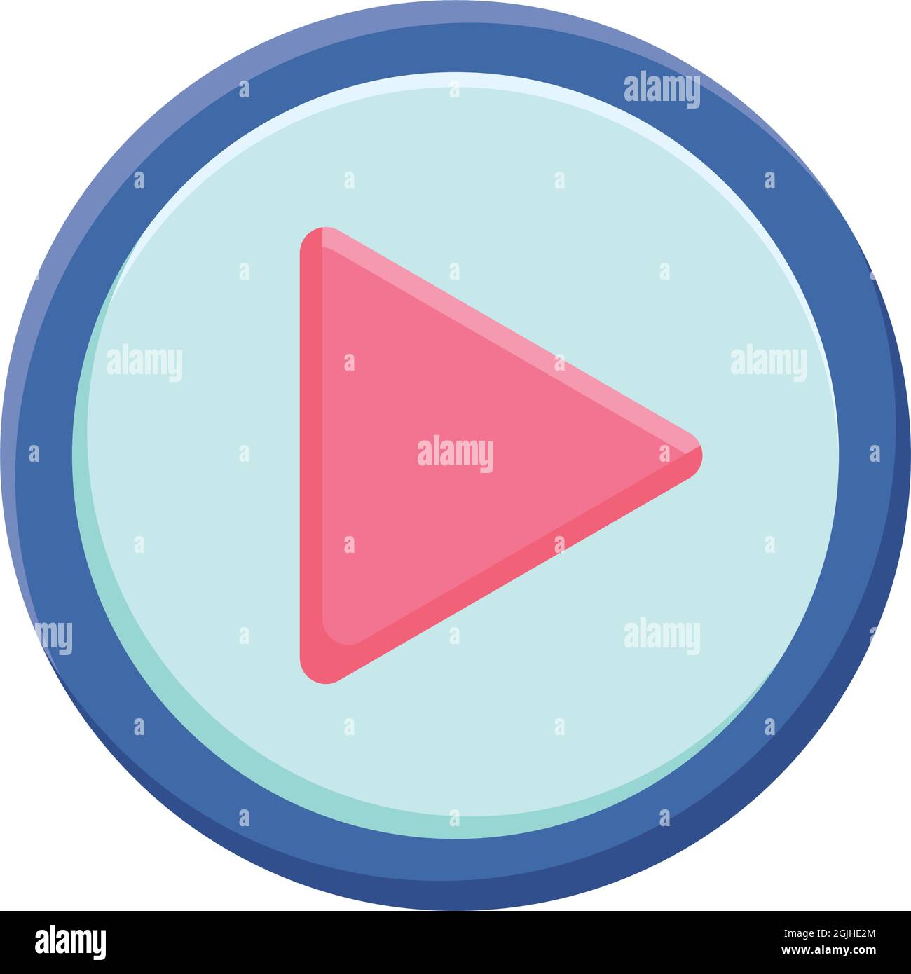 play button icon on white background Stock Vector Image & Art - Alamy