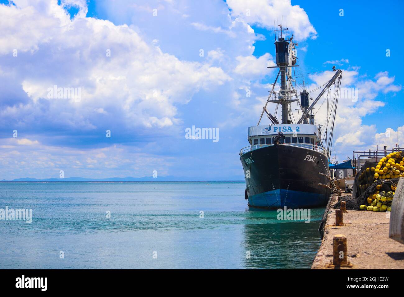 Fishing boat or sardine called Pisa II of the sardine company Pacifico ...