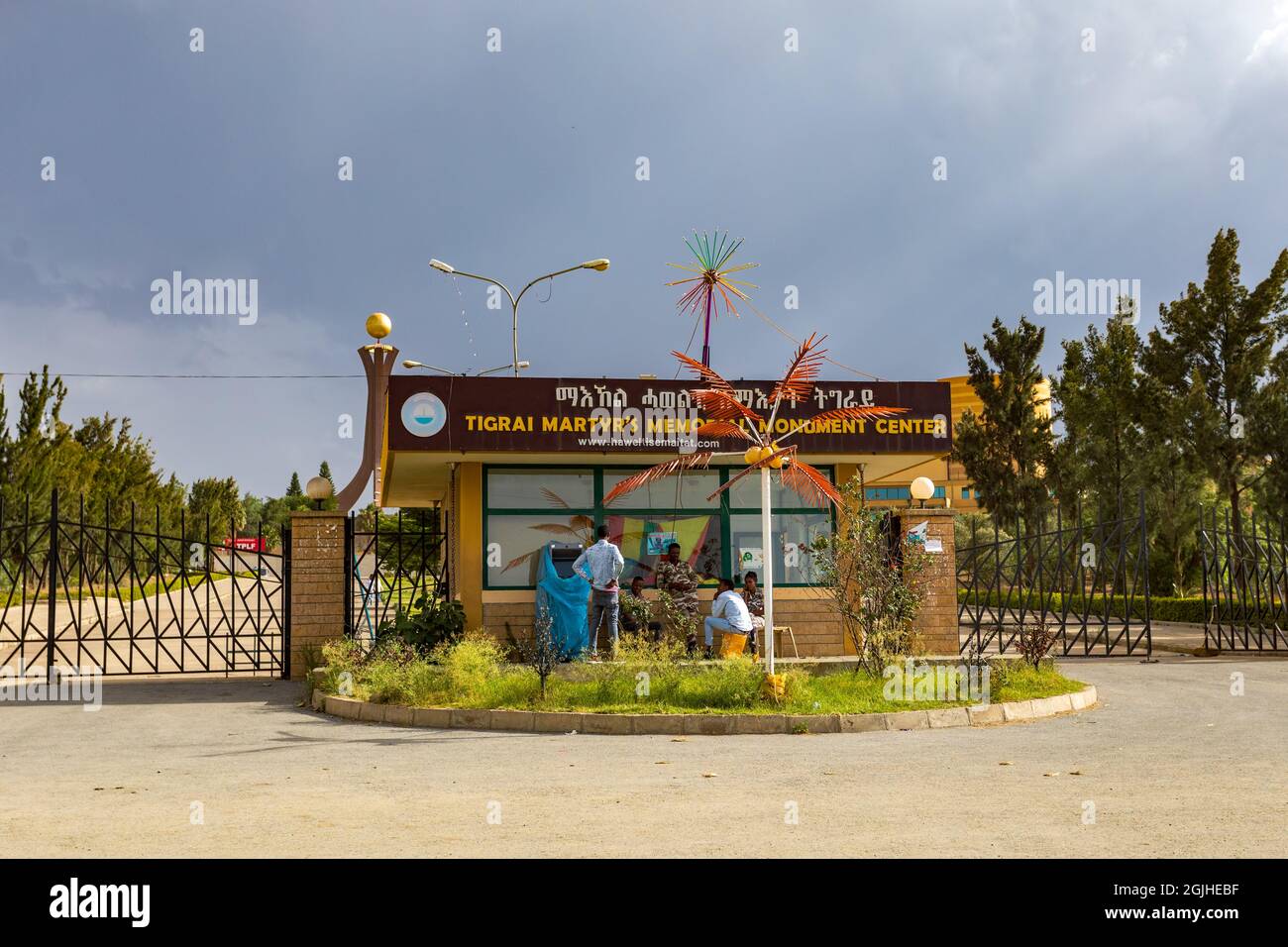Mekelle, Ethiopia - April 28, 2019: Soldiers guarding Tigray Martyrs ...