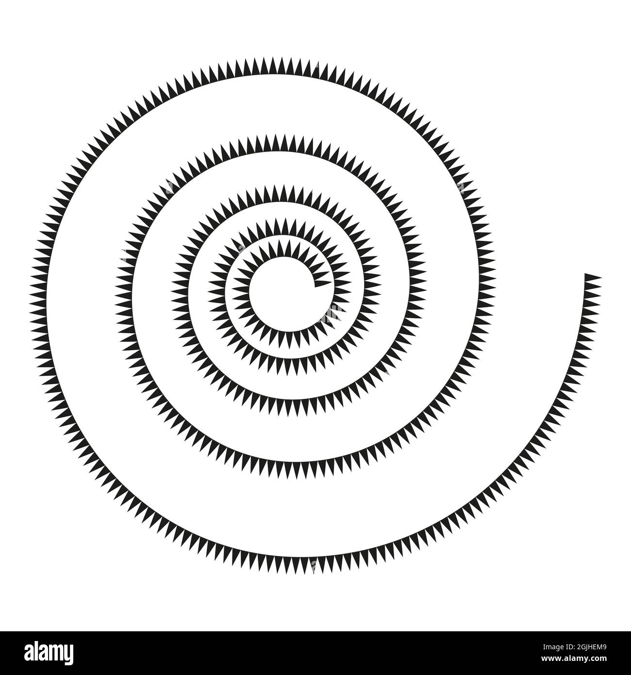 Concentric circle swirl art Geometric line element Stock Vector Image ...