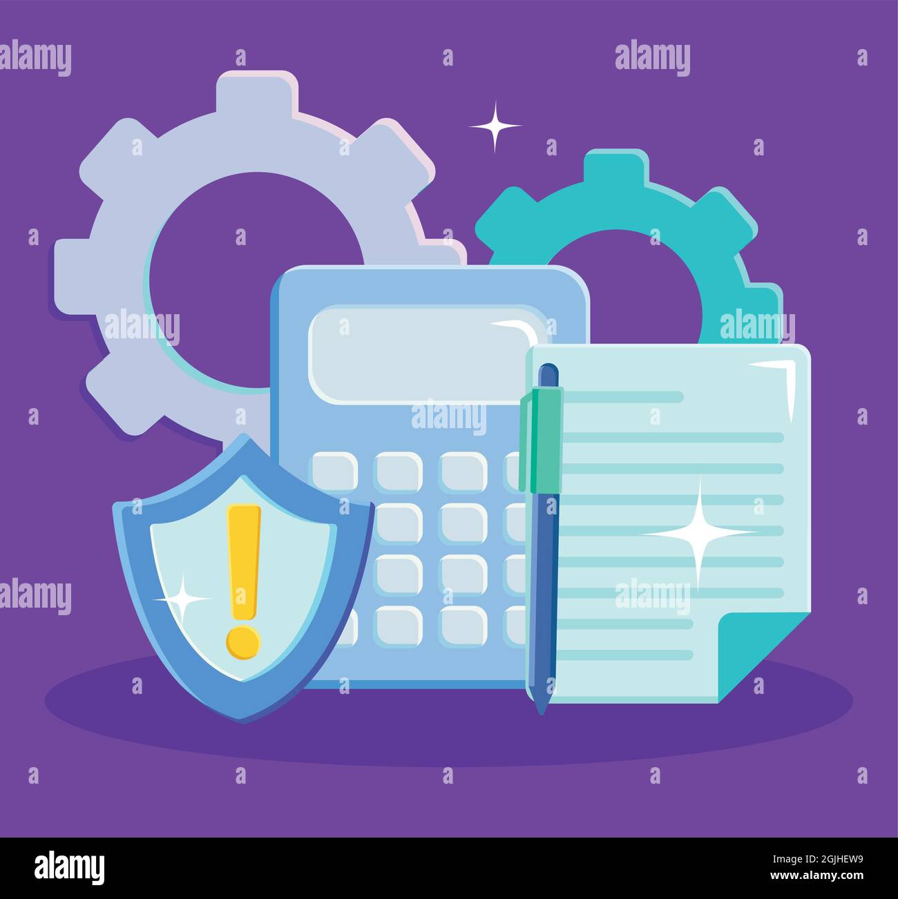calculator and management icons illustration Stock Vector Image & Art ...