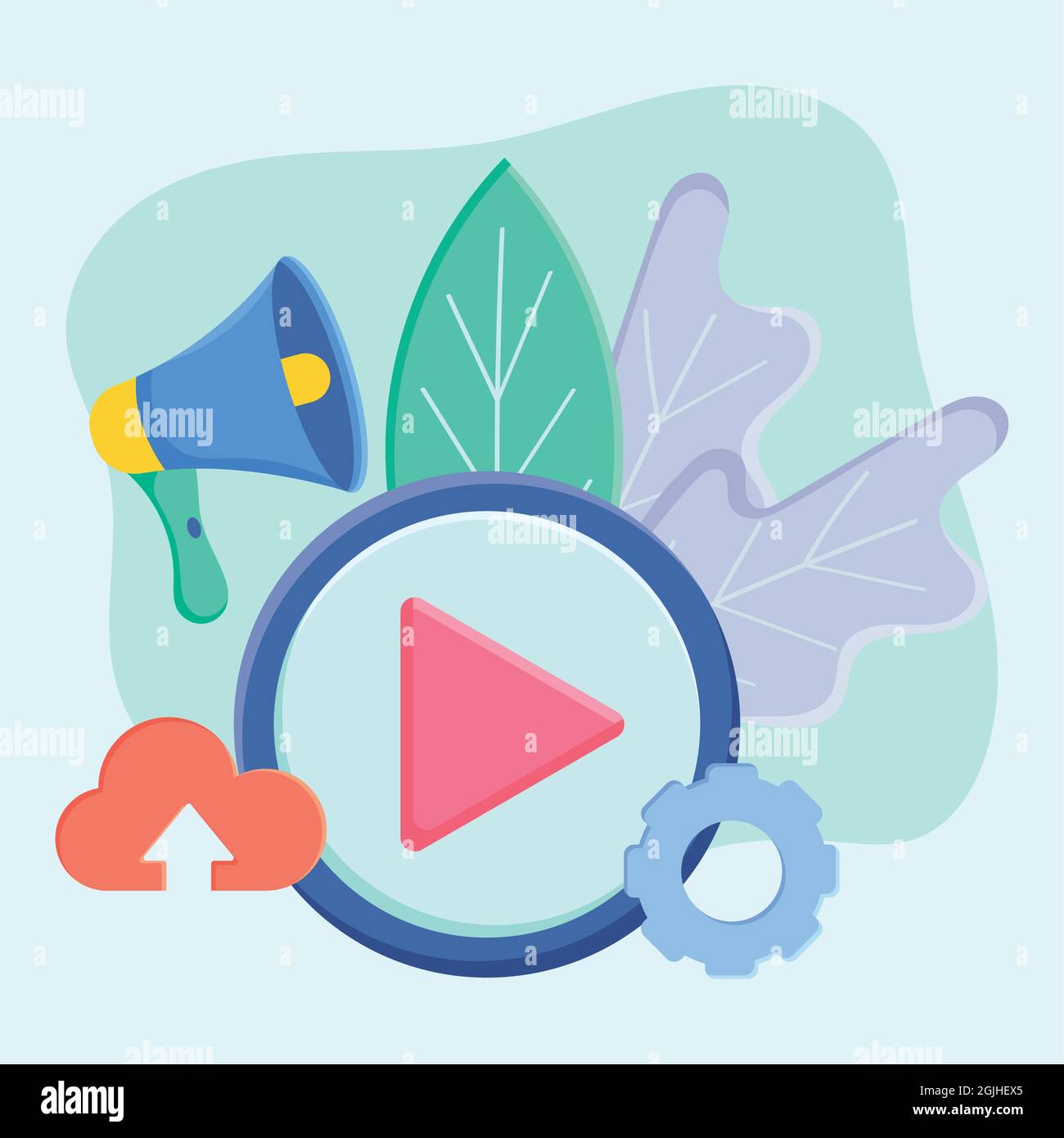 play button and technology design Stock Vector Image & Art - Alamy