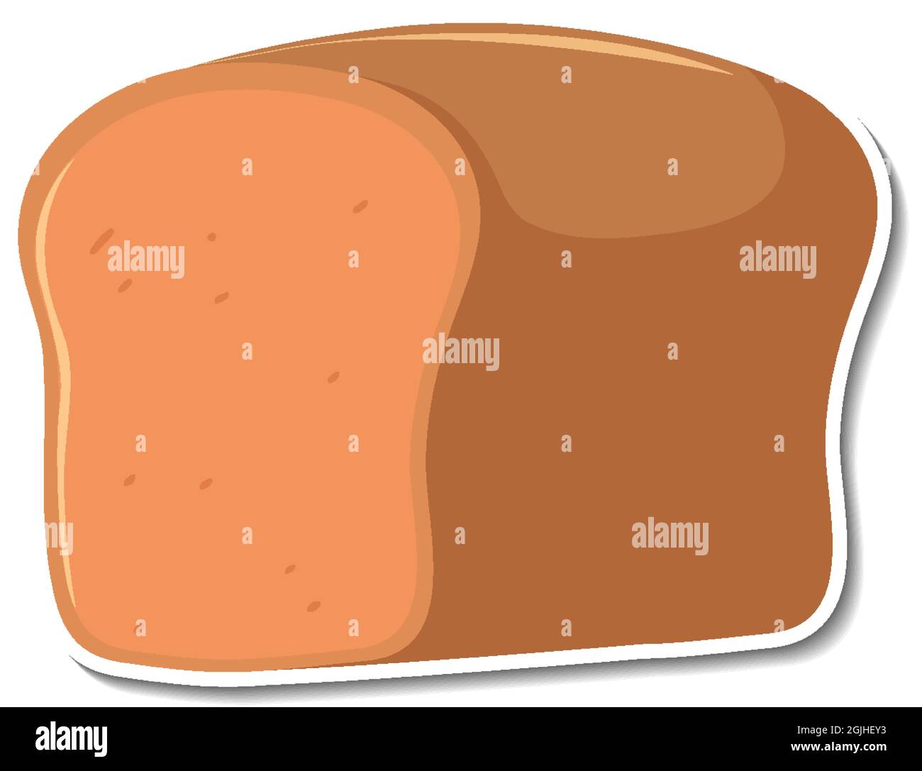 Wheat bread sticker on white background illustration Stock Vector Image ...