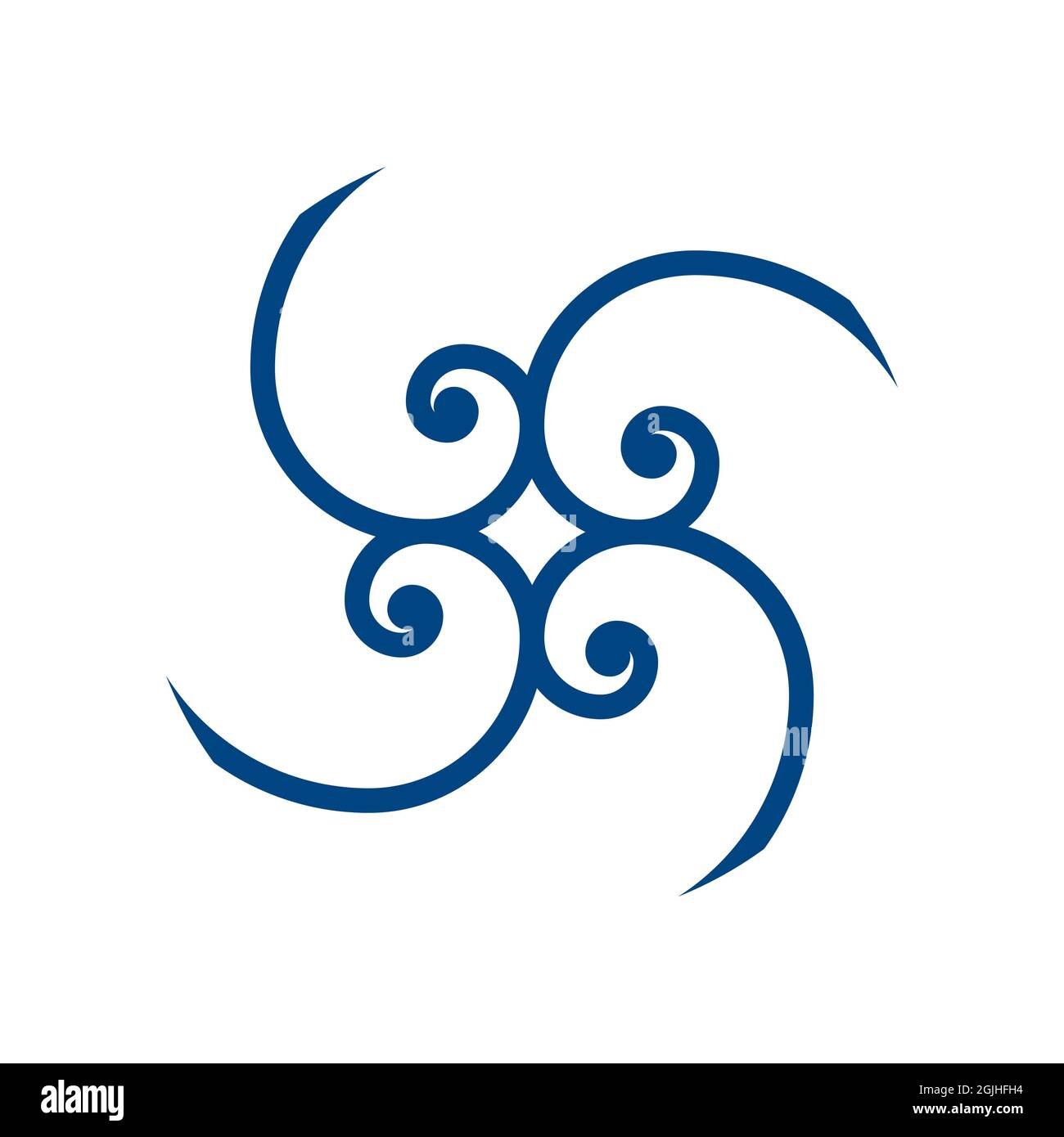 Wave swirl logo. Vector round aqua logotype symbol Stock Vector Image ...