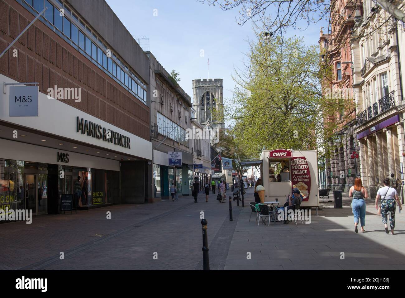 Views of the town centre in Gloucester in the United Kingdom Stock ...
