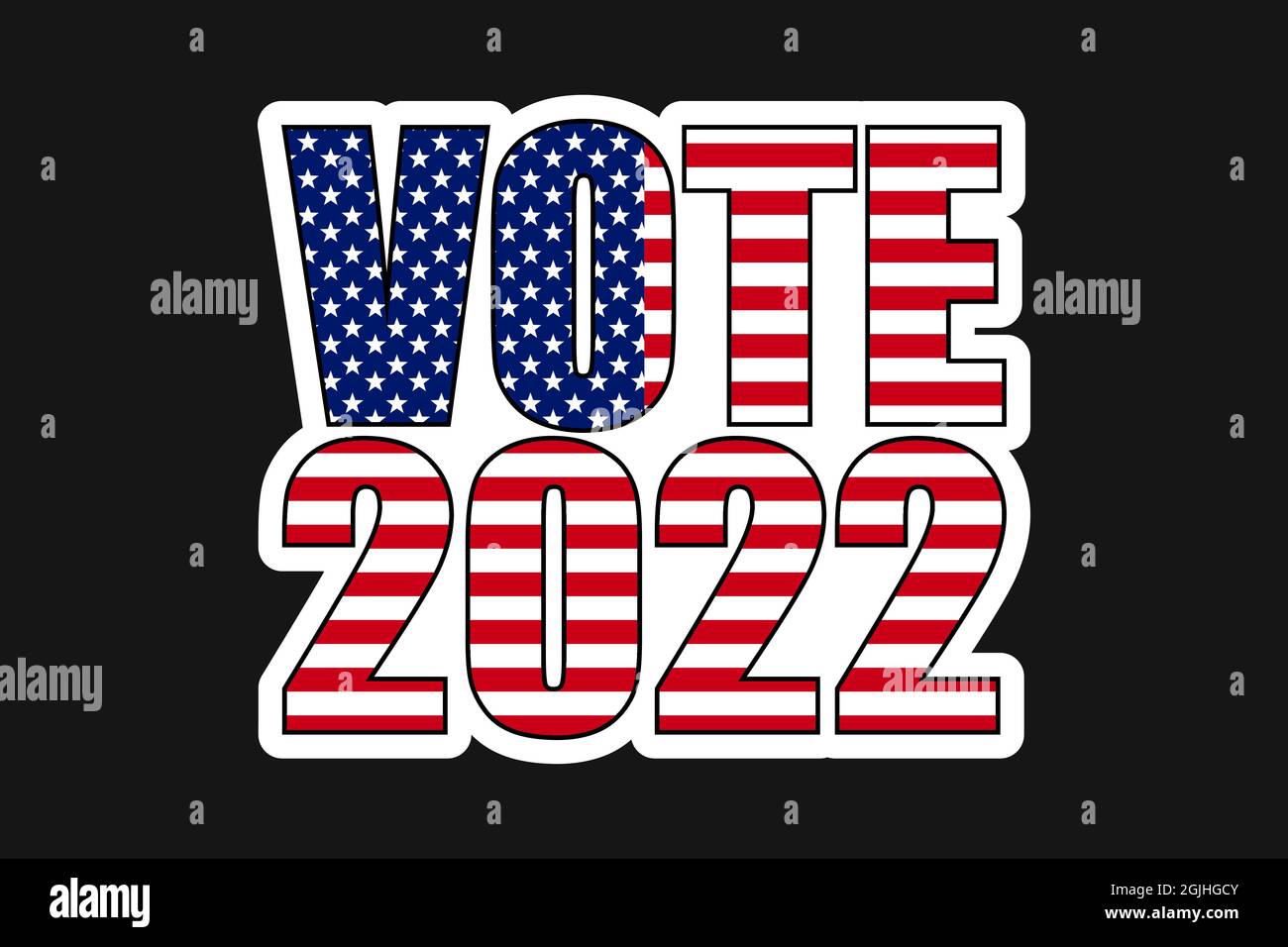 american elections 2022 vote vector illustration. collection of badge ...