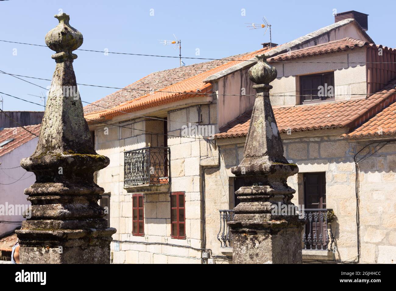 Town of Cambados, typical town of Galicia, Spain. Monumental village ...