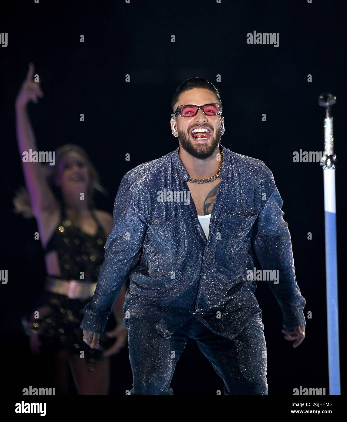 Maluma performs in concert during the 'Papi Juancho' Tour at the SAP ...