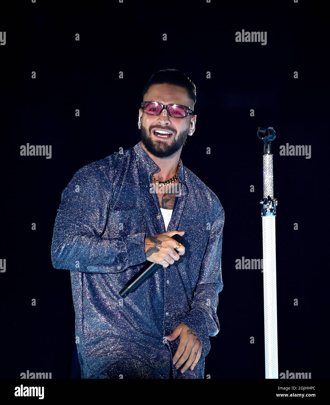 Maluma performs in concert during the 'Papi Juancho' Tour at the SAP ...