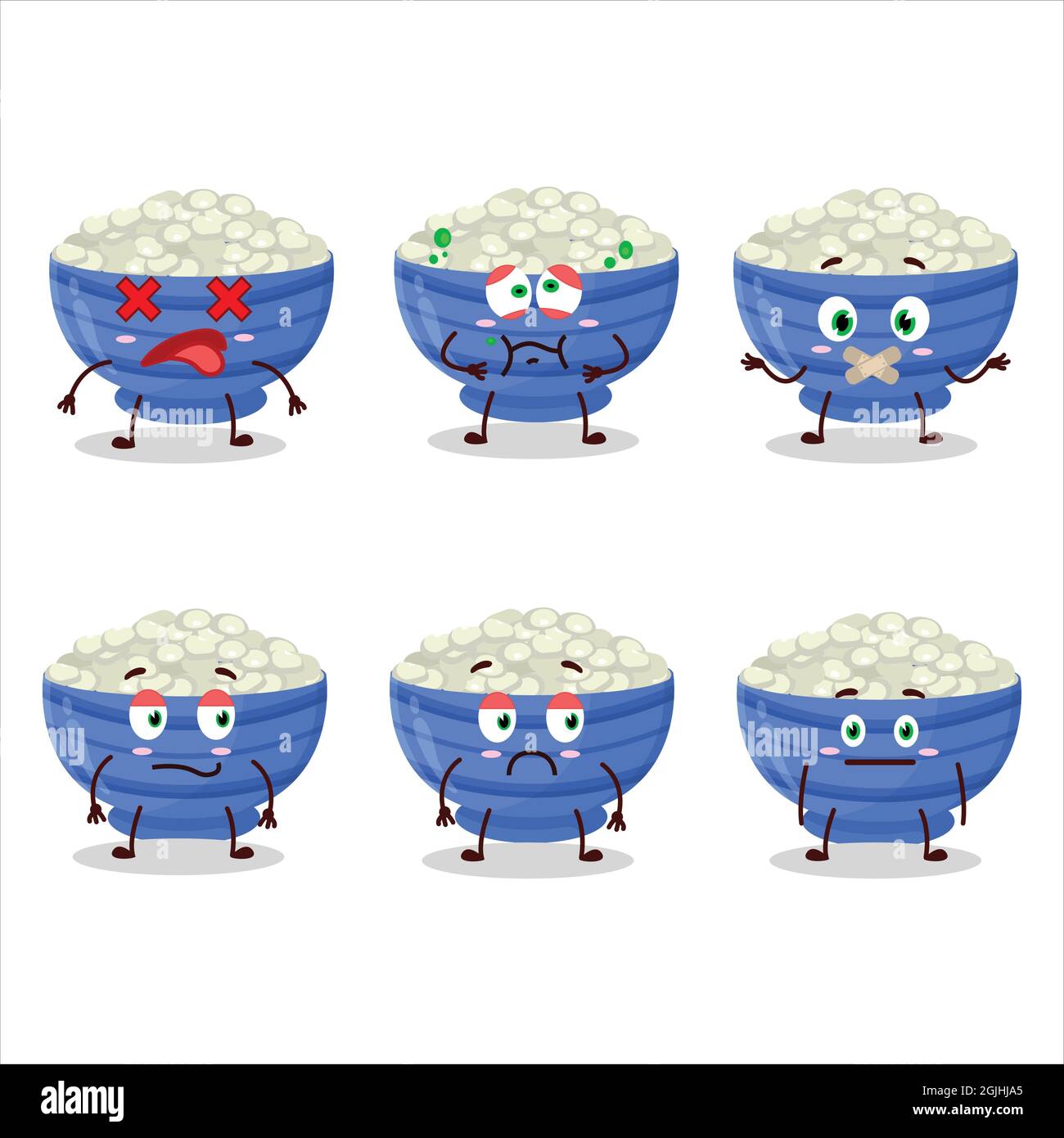 Navy beans cartoon in character with nope expression. Vector ...