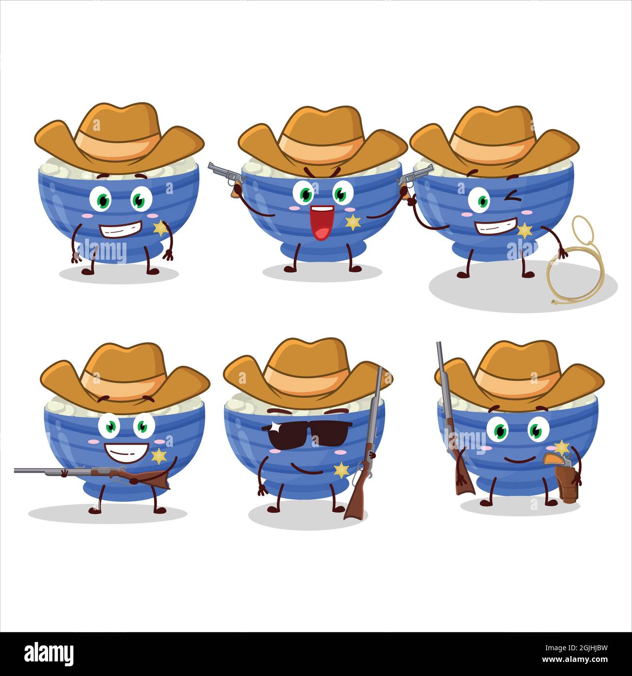 Cool cowboy navy beans cartoon character with a cute hat. Vector ...