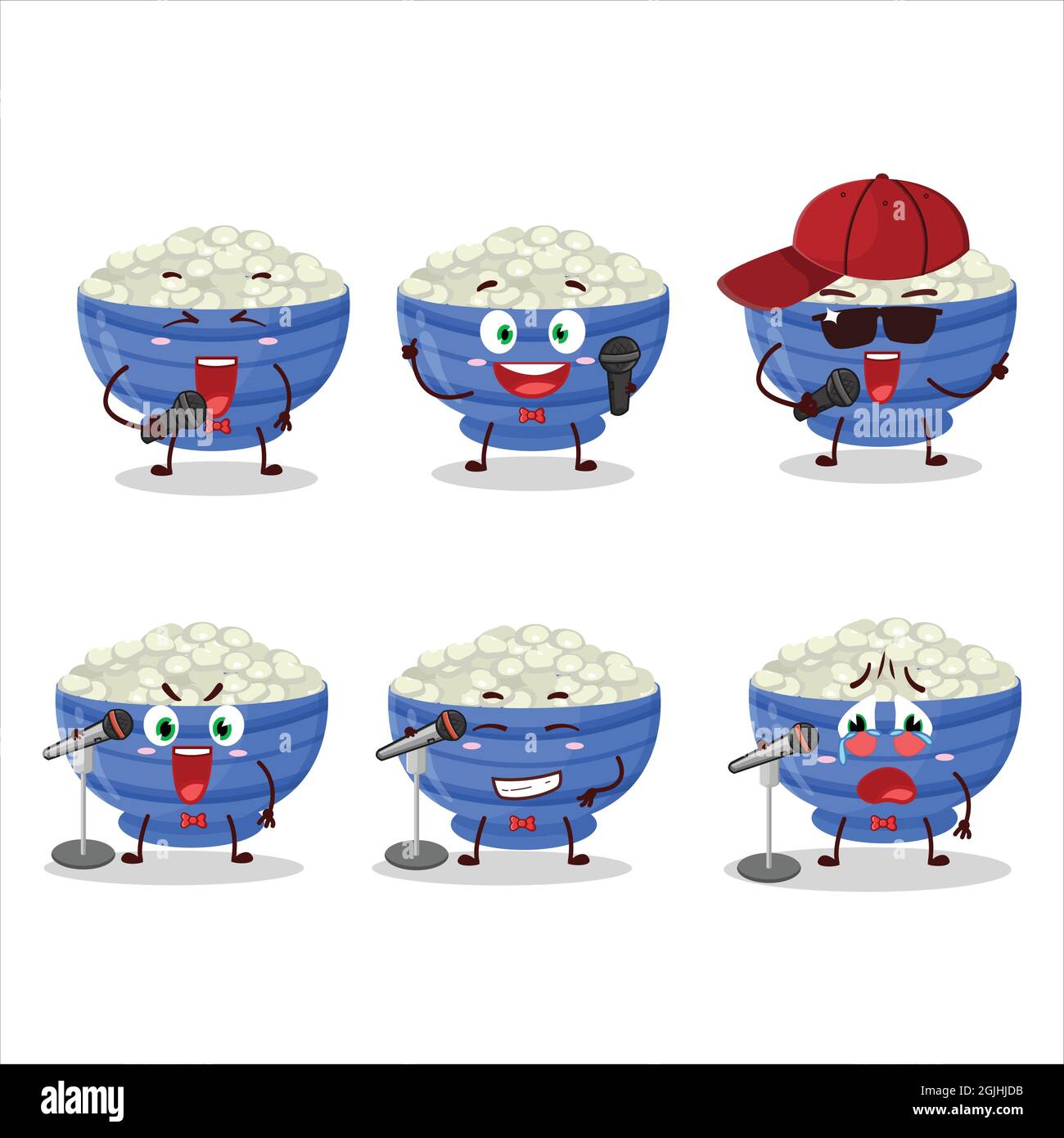 A Cute Cartoon design concept of navy beans singing a famous song ...