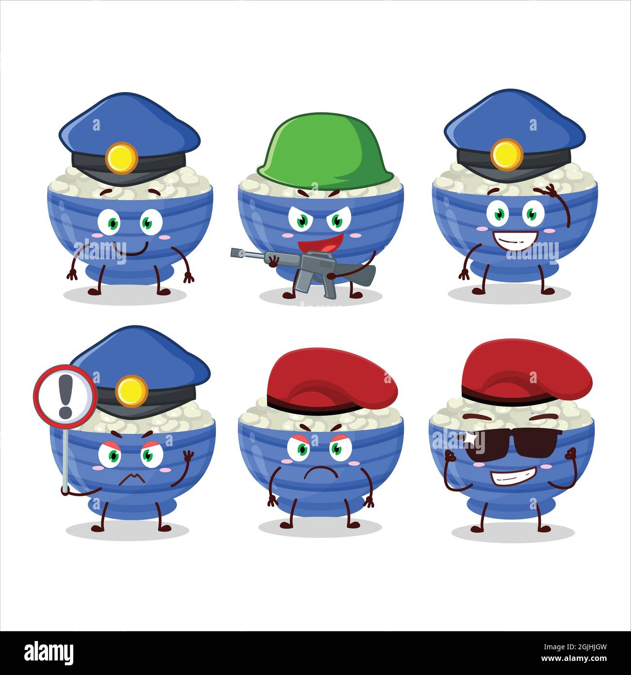 A dedicated Police officer of navy beans mascot design style. Vector ...