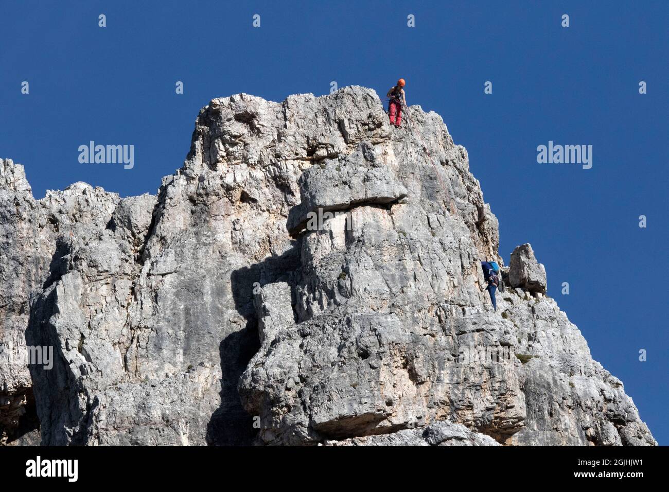 Mountain climbing in the Alps Stock Photo - Alamy