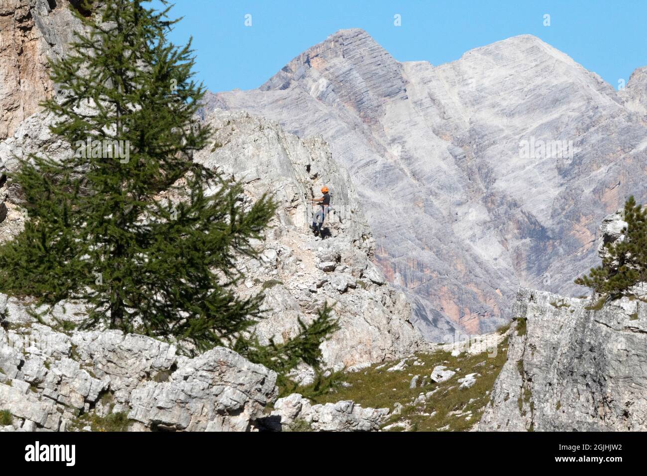 Mountain climbing in the Alps Stock Photo - Alamy