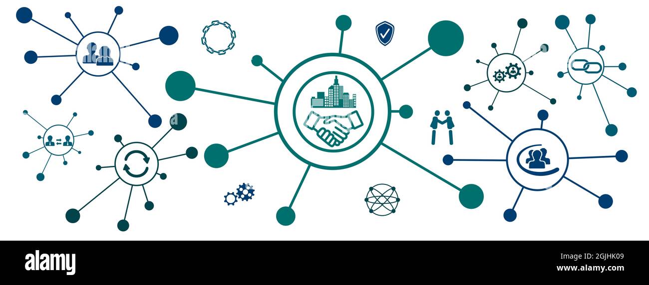 Concept of trust with connected icons Stock Photo - Alamy