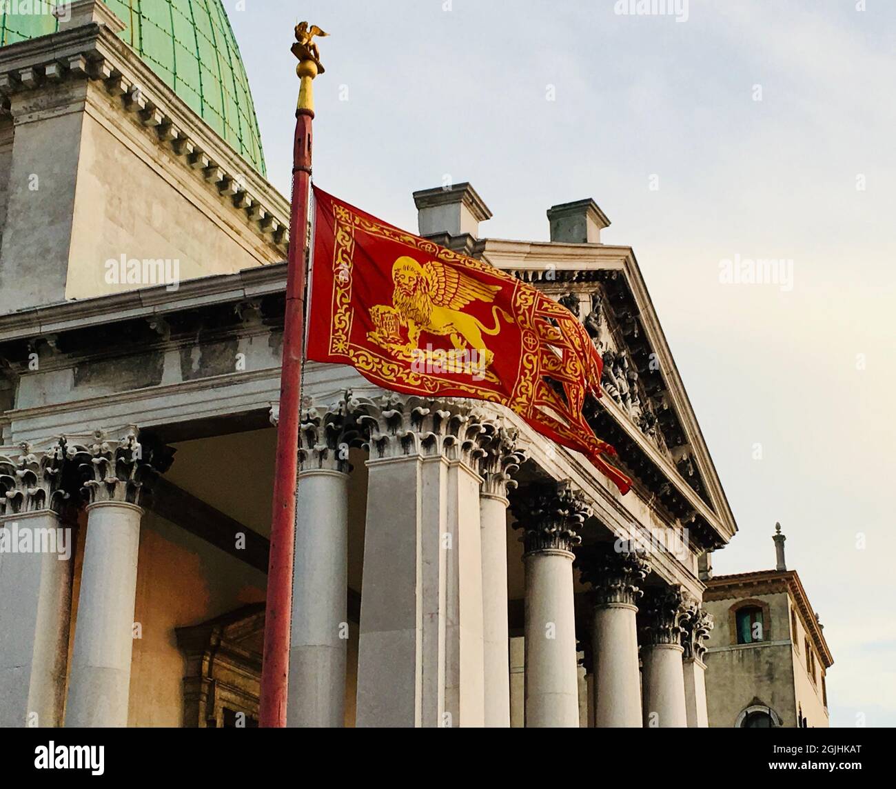 Venetian flag, the flag of the city of Venice Stock Photo - Alamy