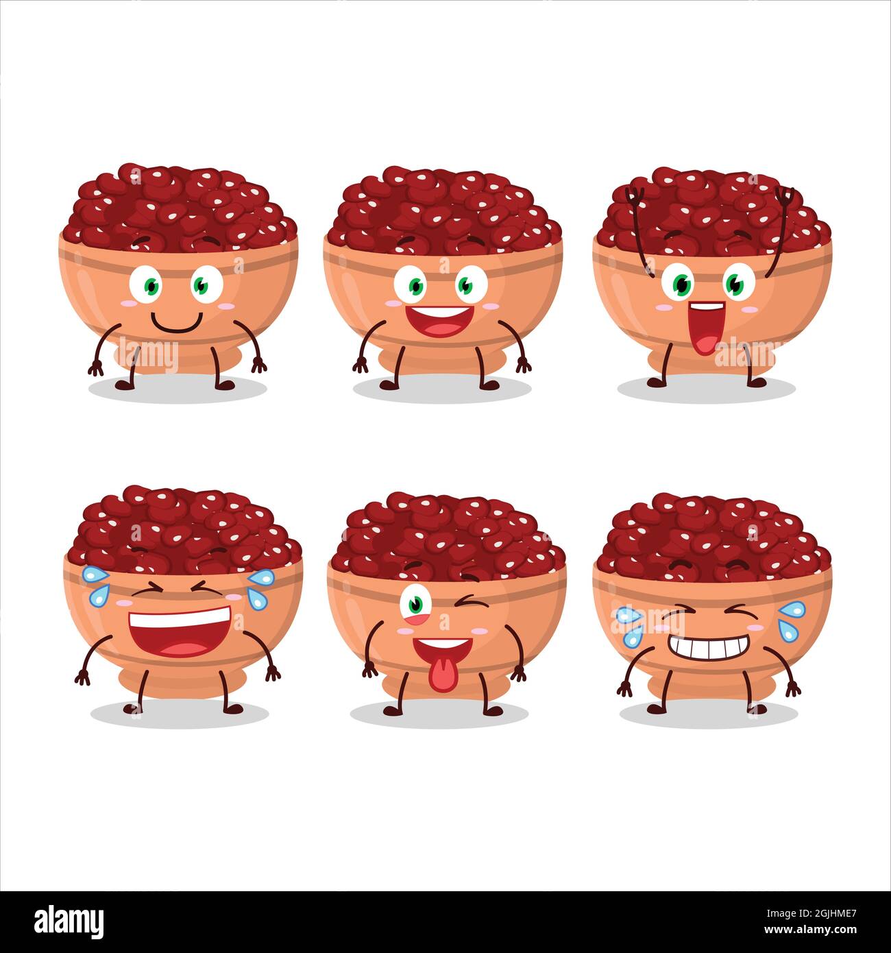 Cartoon character of kidney beans with smile expression. Vector ...