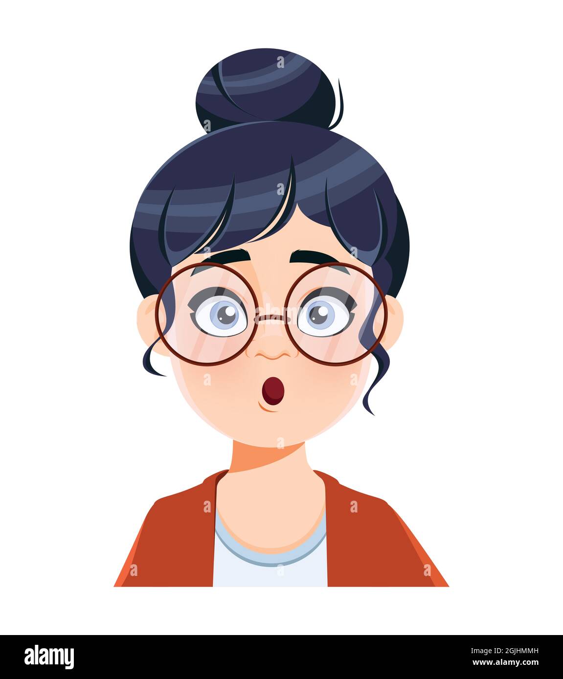 Face expression of beautiful woman, surprised. Emotion of female ...