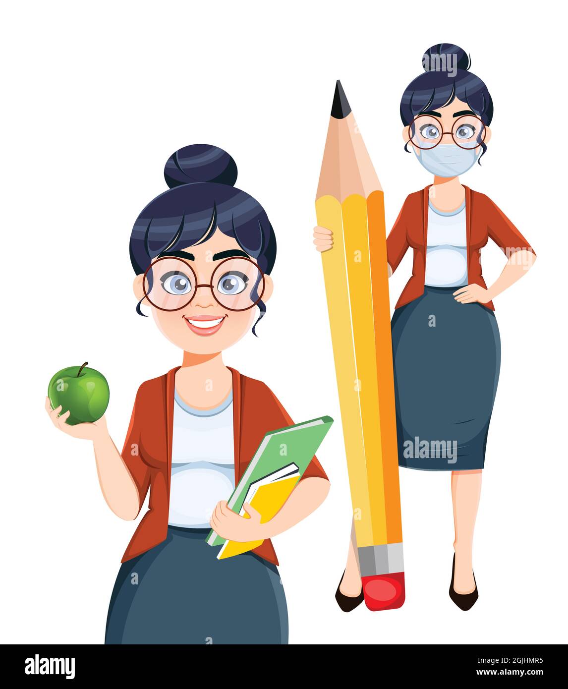 Female Teacher Cartoon Character