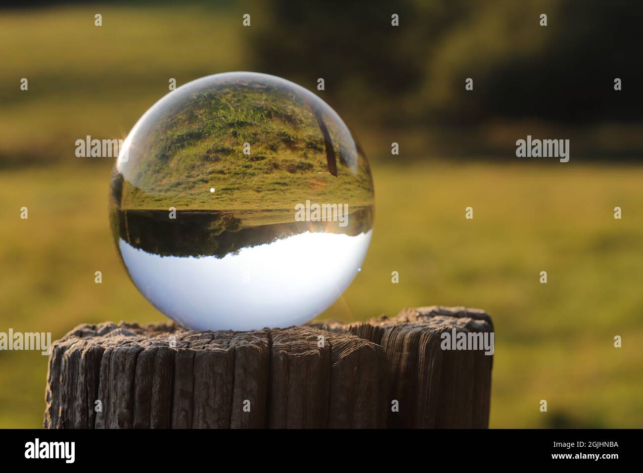 Glass ball grass landscape hi-res stock photography and images - Alamy