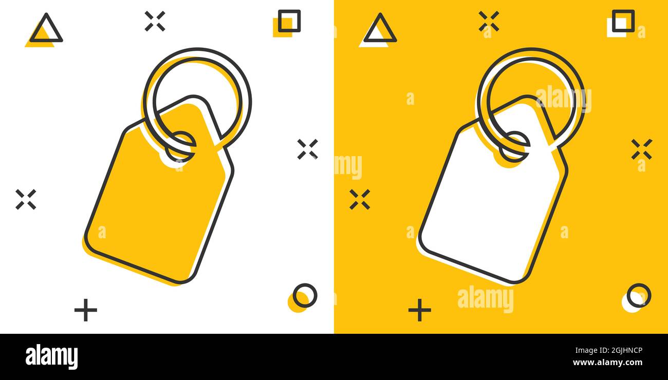 Price tag icon in comic style. Label cartoon vector illustration on ...