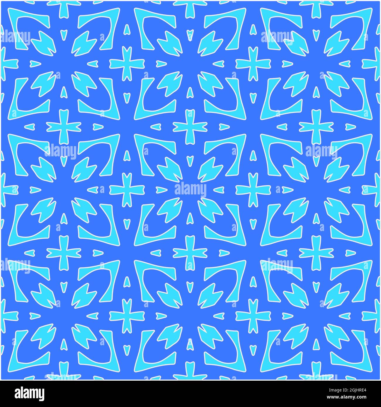 Geometric vector pattern with azure and blue color. simple ornament for ...