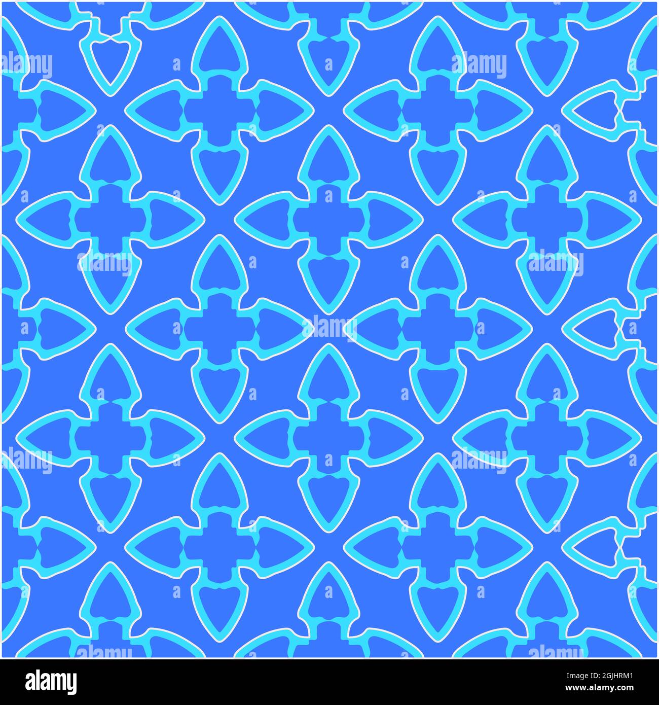 Geometric vector pattern with azure and blue color. simple ornament for ...