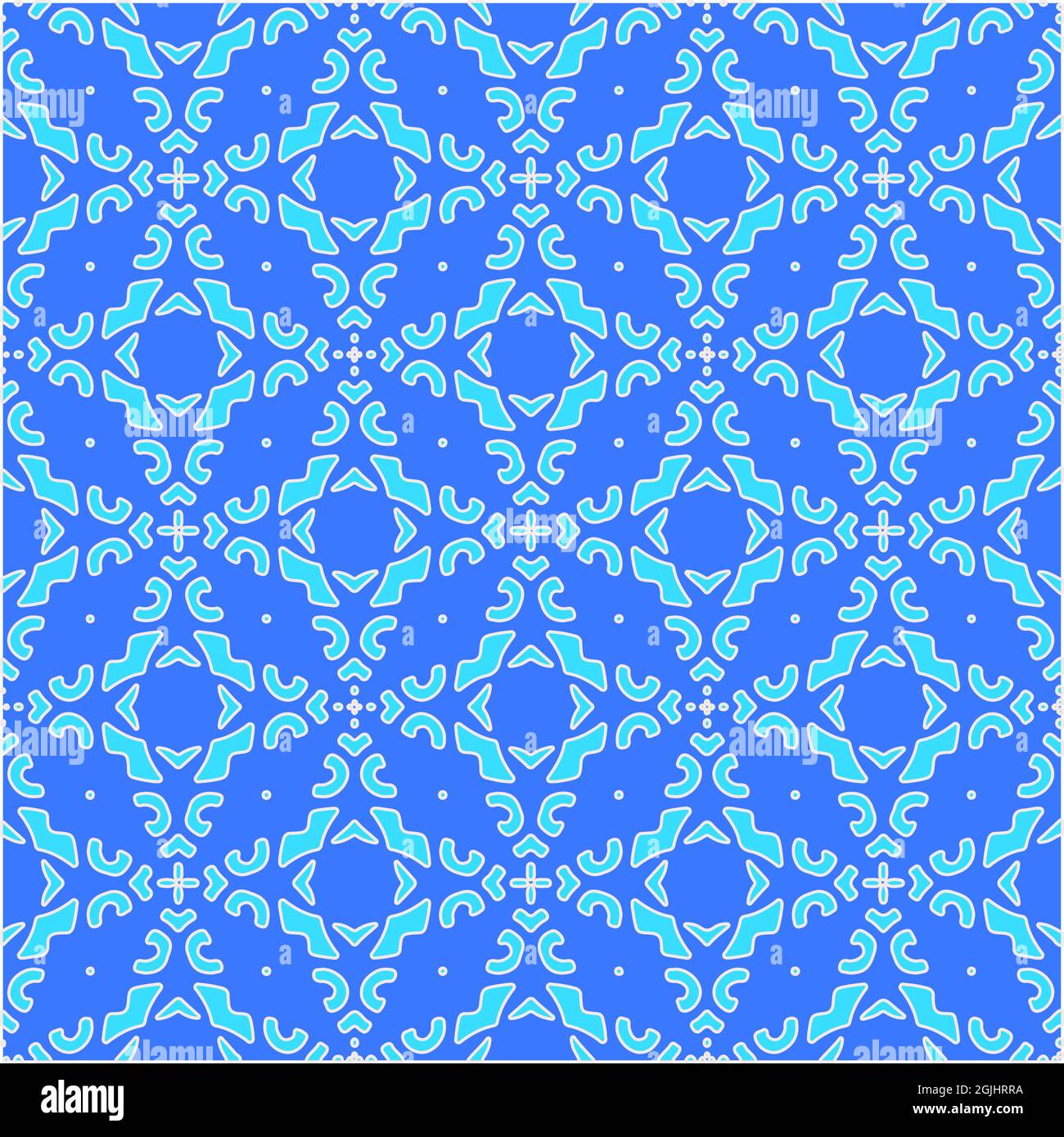 Geometric vector pattern with azure and blue color. simple ornament for ...