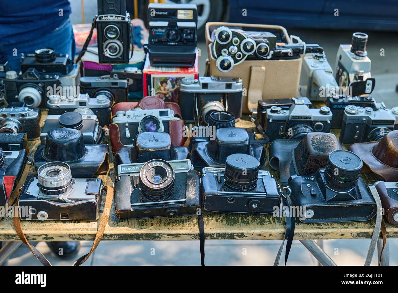 Sale of old Soviet cameras Stock Photo - Alamy