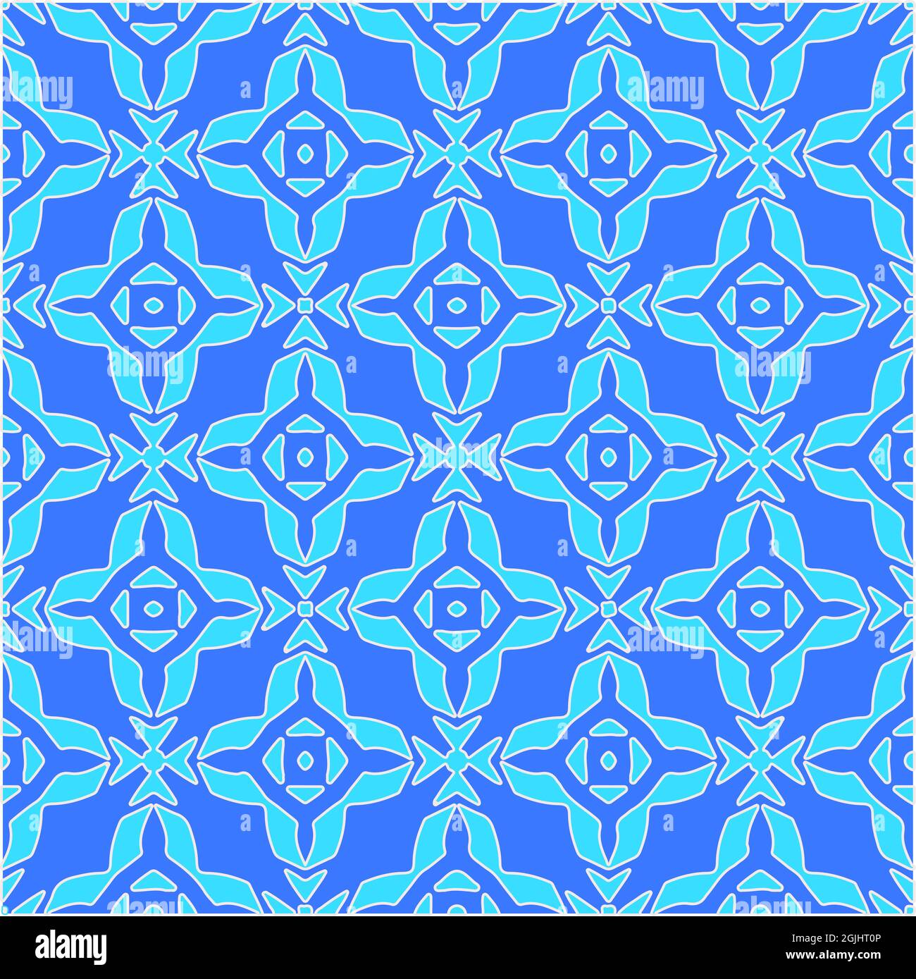 Geometric vector pattern with azure and blue color. simple ornament for ...