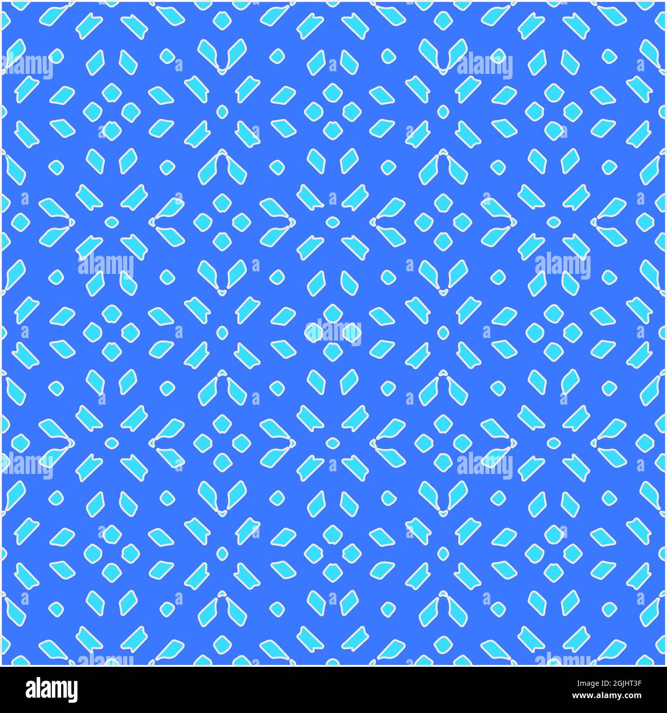 Geometric vector pattern with azure and blue color. simple ornament for ...