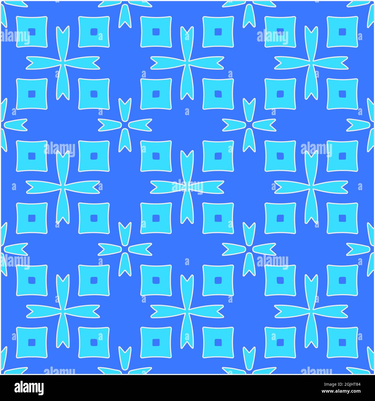 Geometric vector pattern with azure and blue color. simple ornament for ...