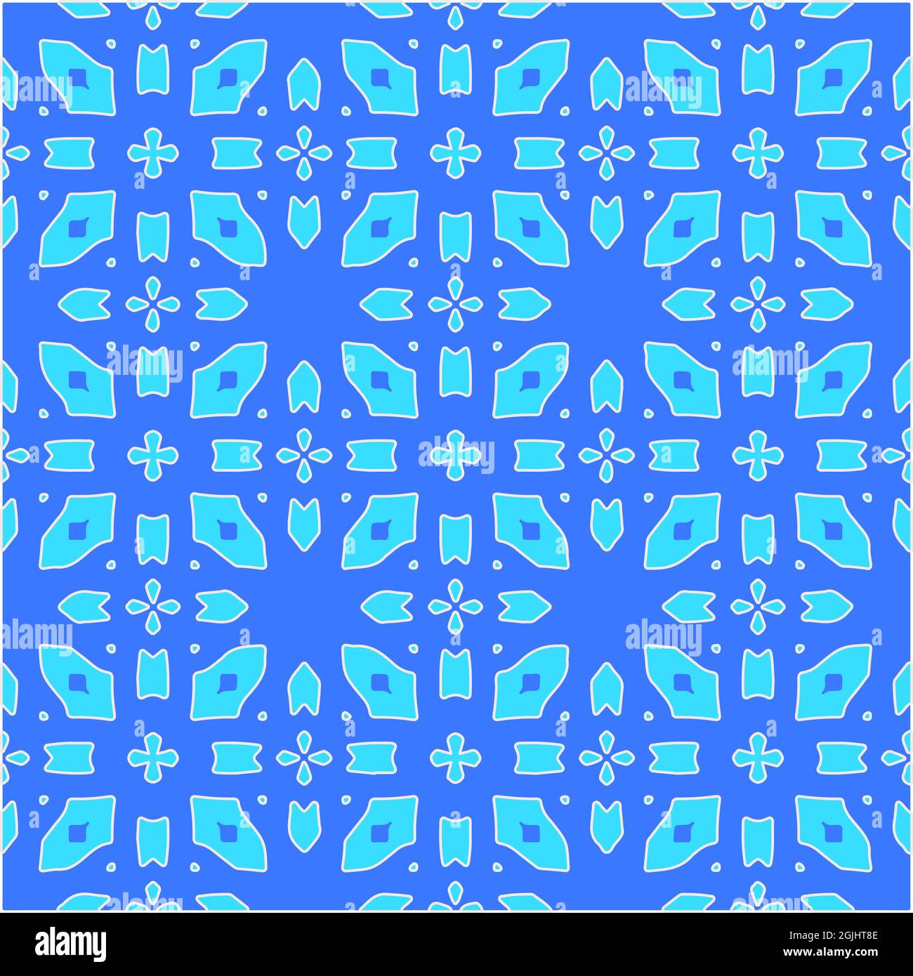 Geometric vector pattern with azure and blue color. simple ornament for ...