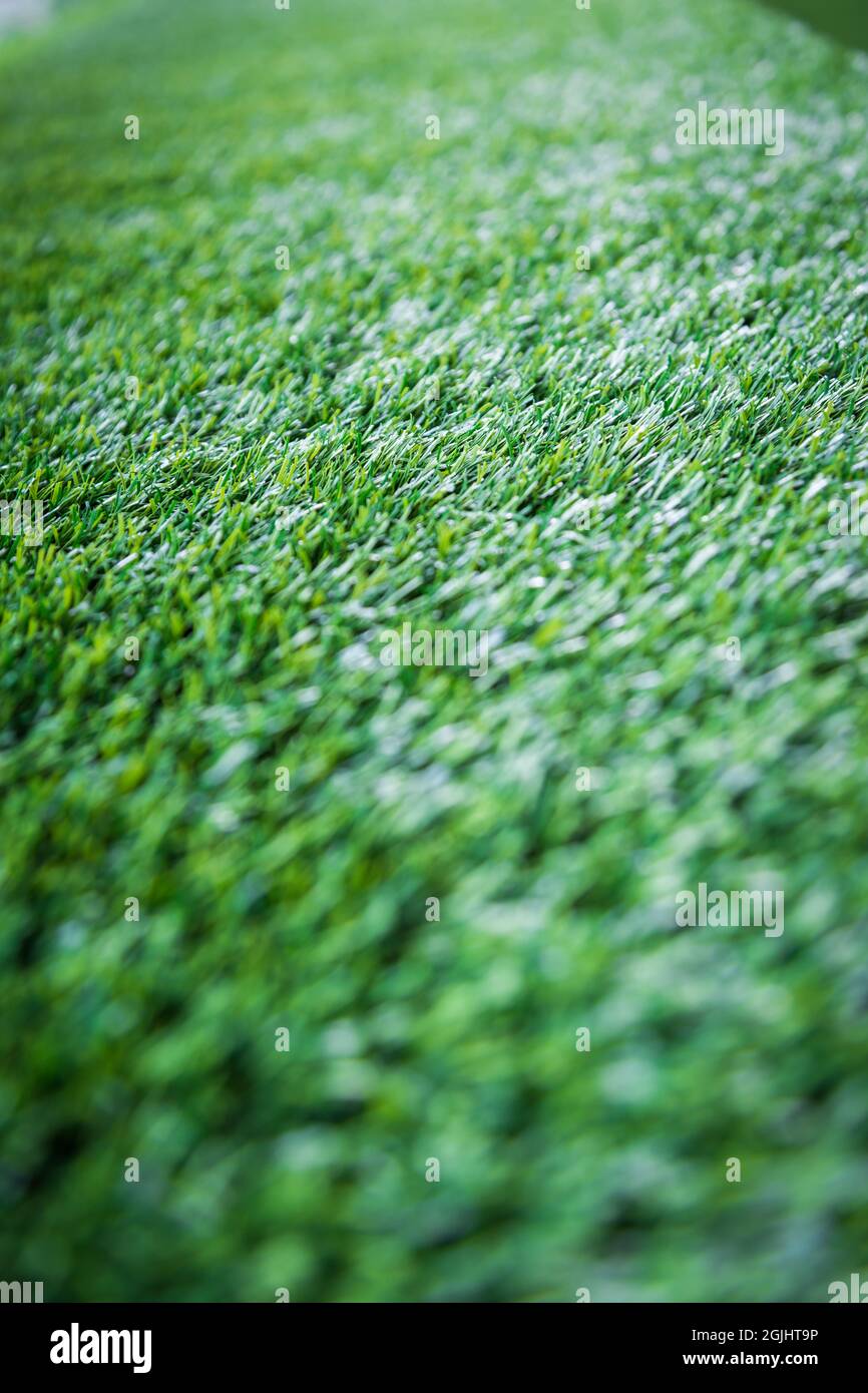 Green grass artificial turf pattern background Stock Photo - Alamy