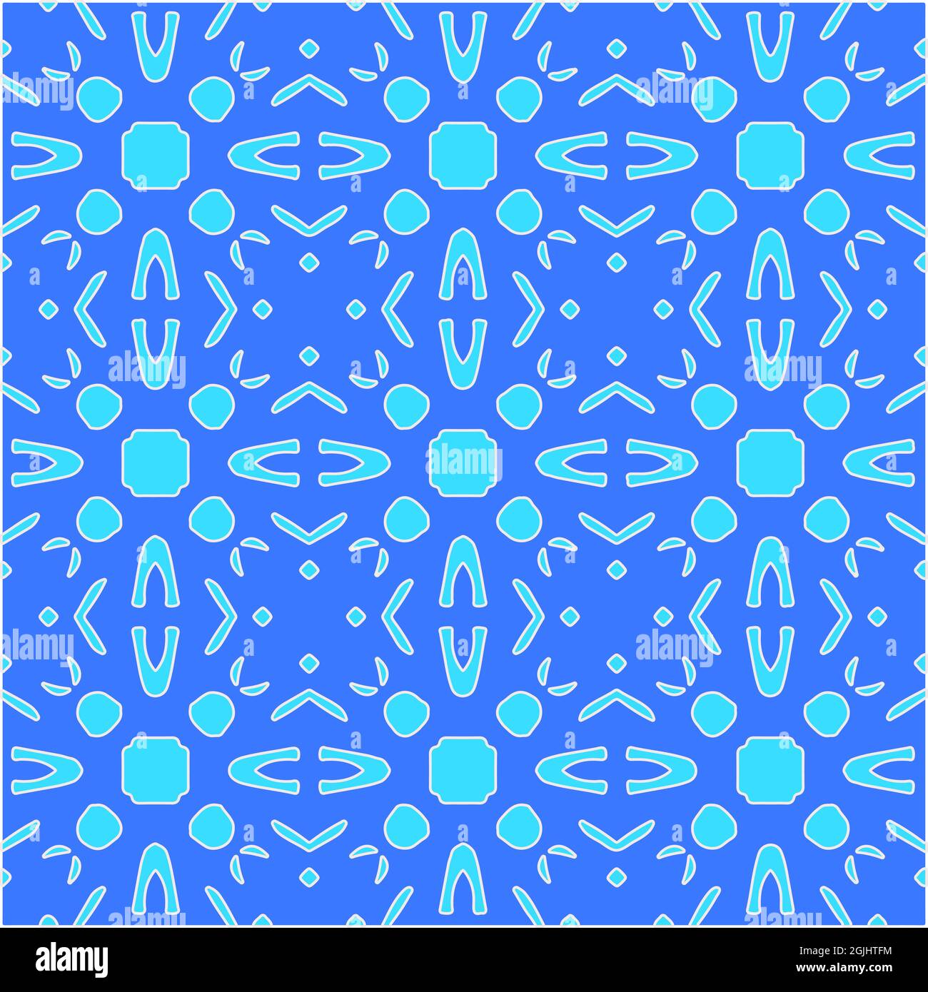 Geometric vector pattern with azure and blue color. simple ornament for ...