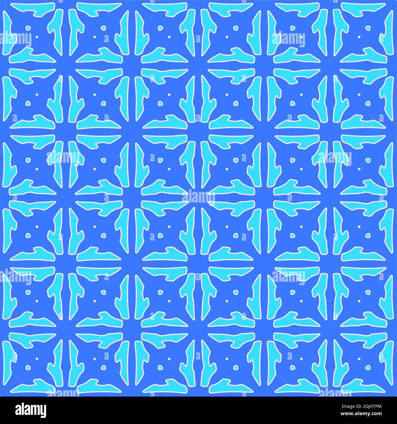 Geometric vector pattern with azure and blue color. simple ornament for ...