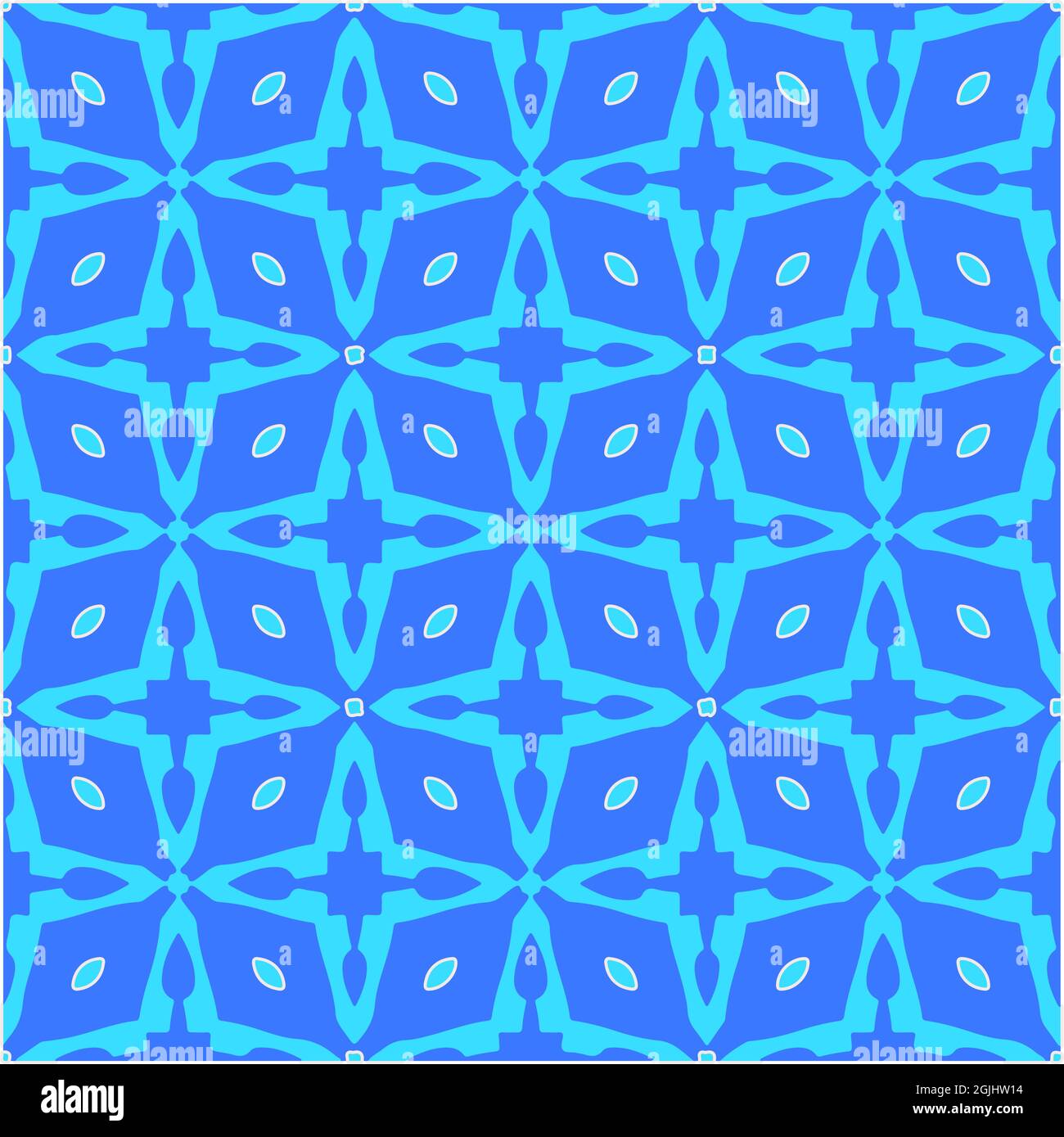 Geometric vector pattern with azure and blue color. simple ornament for ...