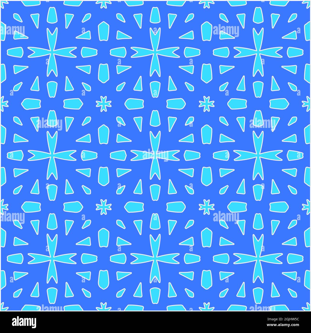 Geometric vector pattern with azure and blue color. simple ornament for ...