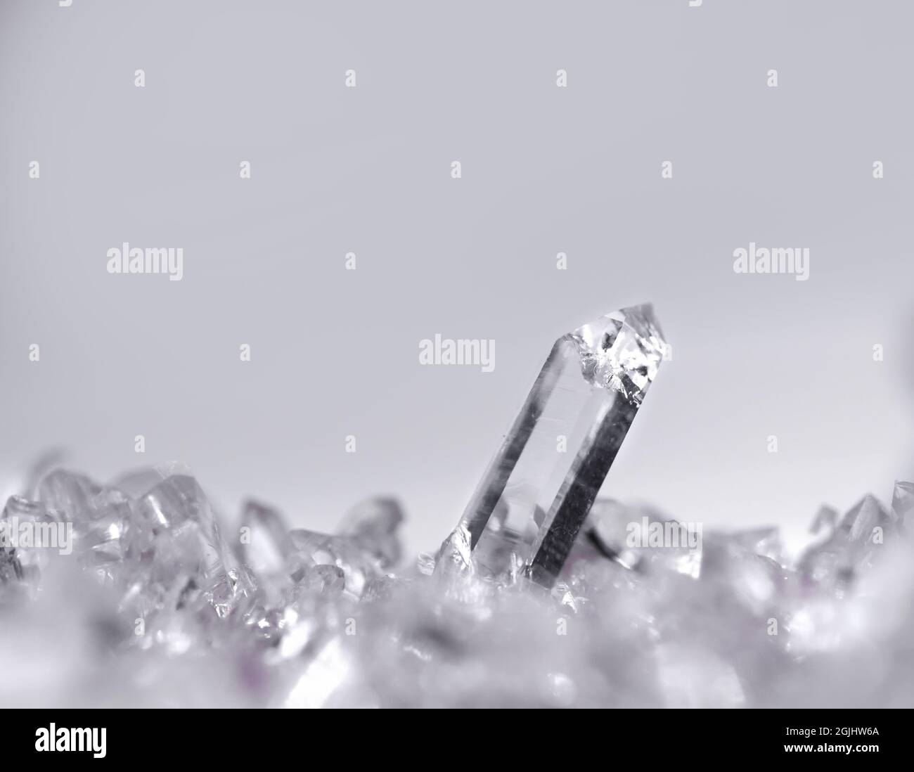 Close-up texture as part of a cluster filled with rhinestone crystals ...